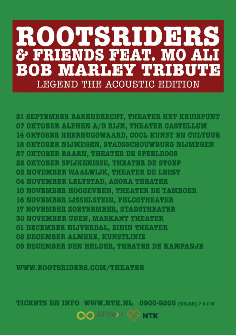 Rootsriders kondigen 15 shows aan voor 'Legend the Acoustic Edition'